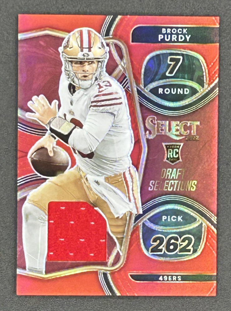 Brock Purdy 2022 Select Draft Selections Memorabilia Prizm Red #24 | Pristine Auction