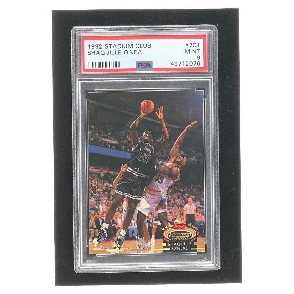 Shaquille O'Neal 1992-93 Stadium Club #201 MC RC (PSA 9) | Pristine Auction