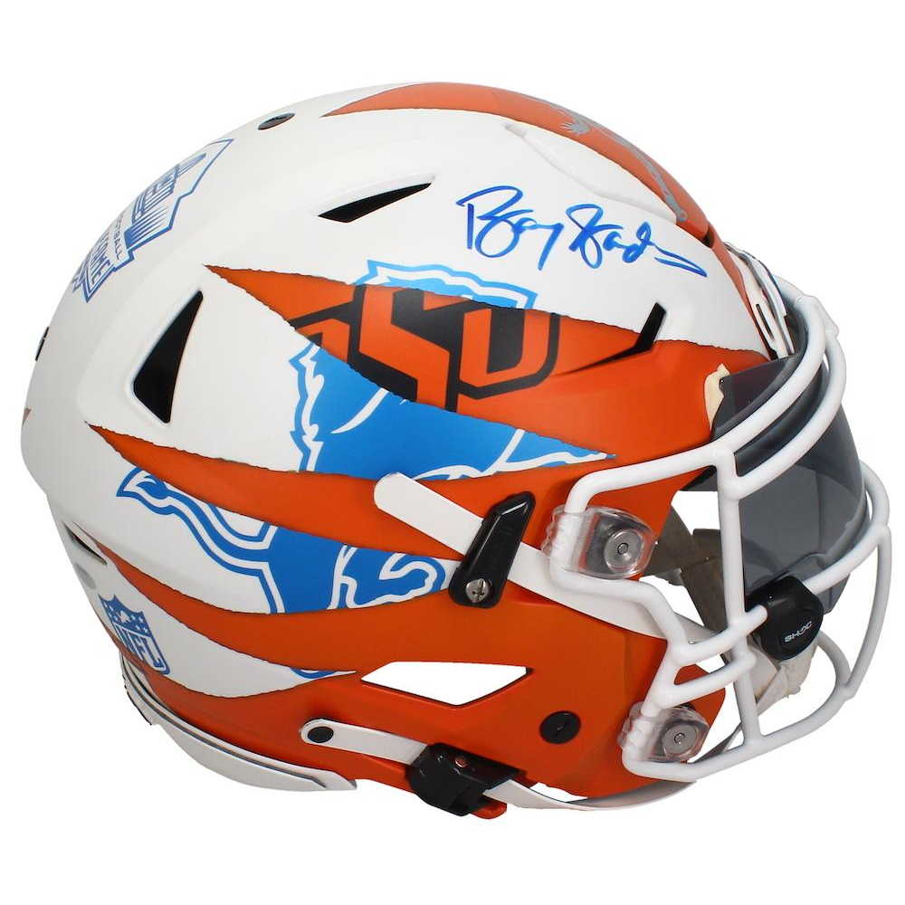 Barry Sanders Signed Oklahoma State Cowboys / Lions Full-Size Authentic ...