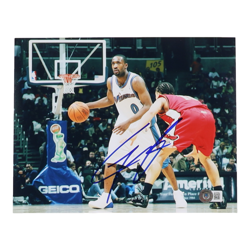 Gilbert Arenas Signed Wizards 8x10 Photo (Beckett) | Pristine Auction
