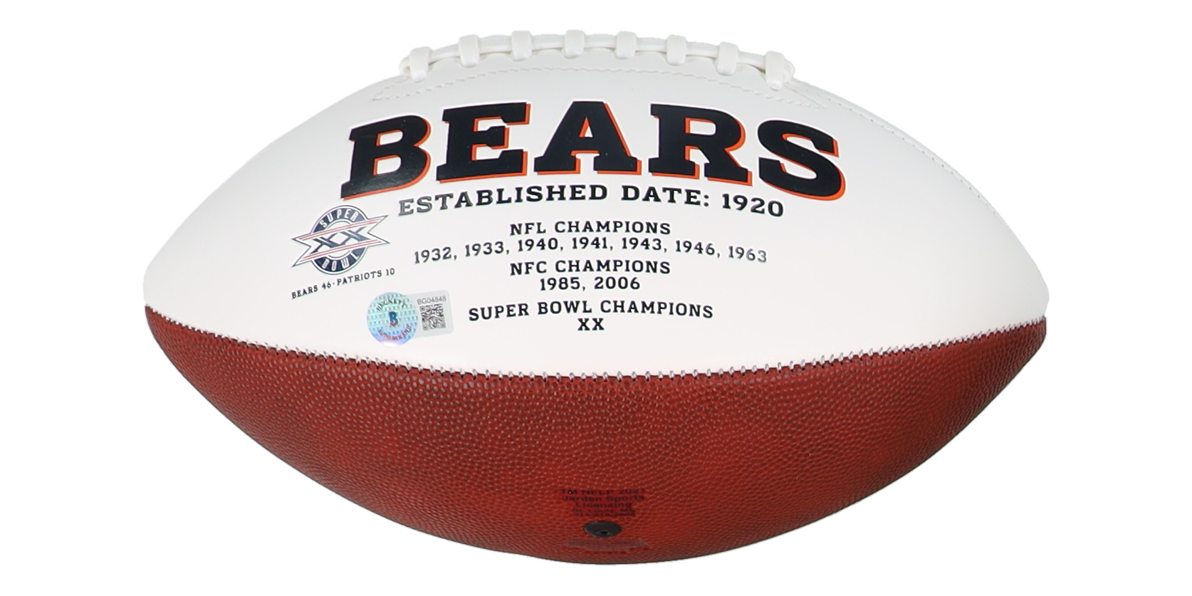 Doug Plank Signed Bears Logo Football Inscribed "46 Defense" (Beckett ...