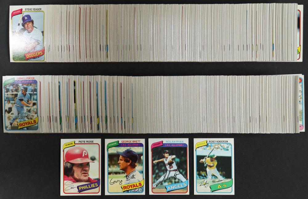 1980 Topps Baseball Complete Set of (726) Cards with Rickey Henderson ...