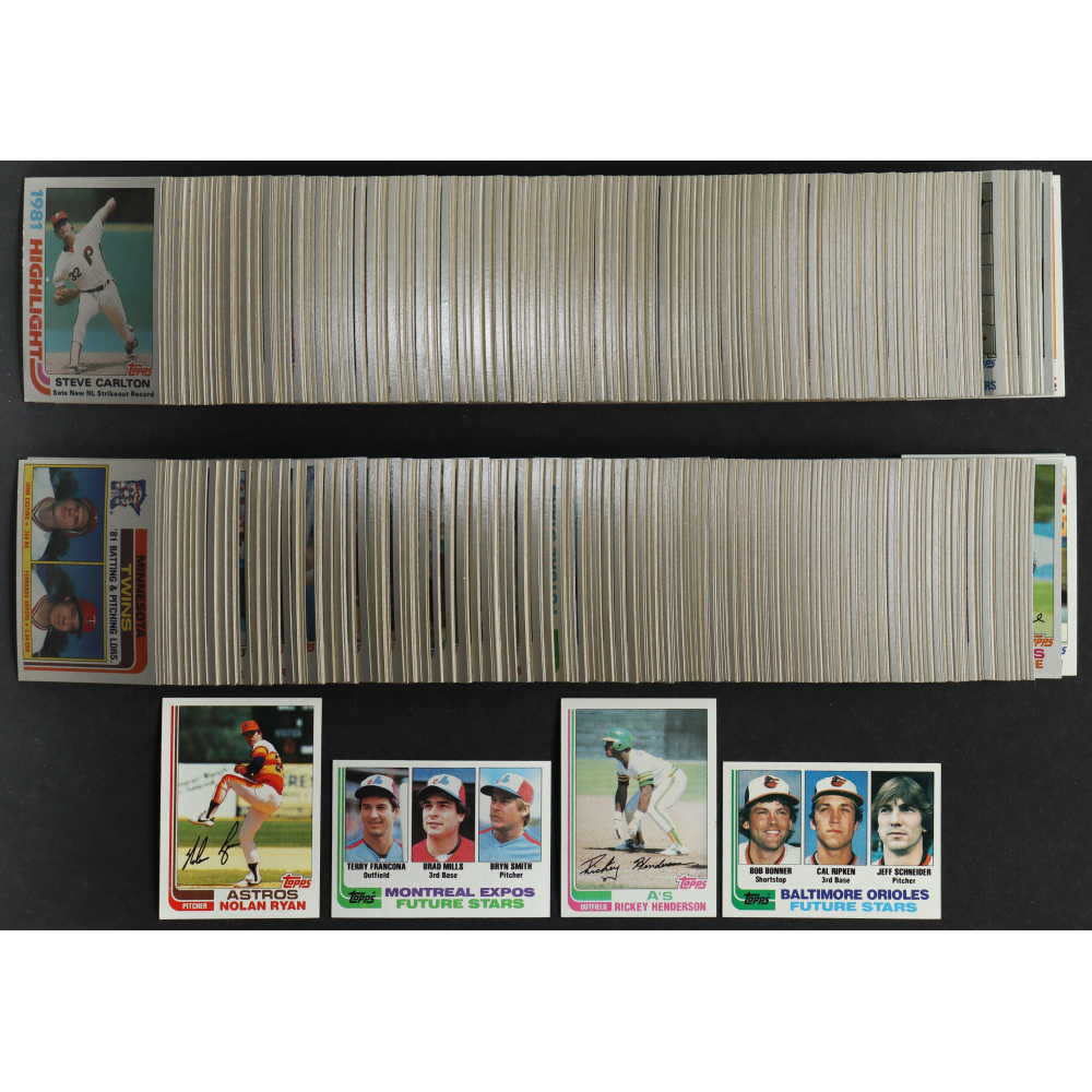 1982 Topps Baseball Complete Set Of (792) Cards With Bob Bonner Rc 