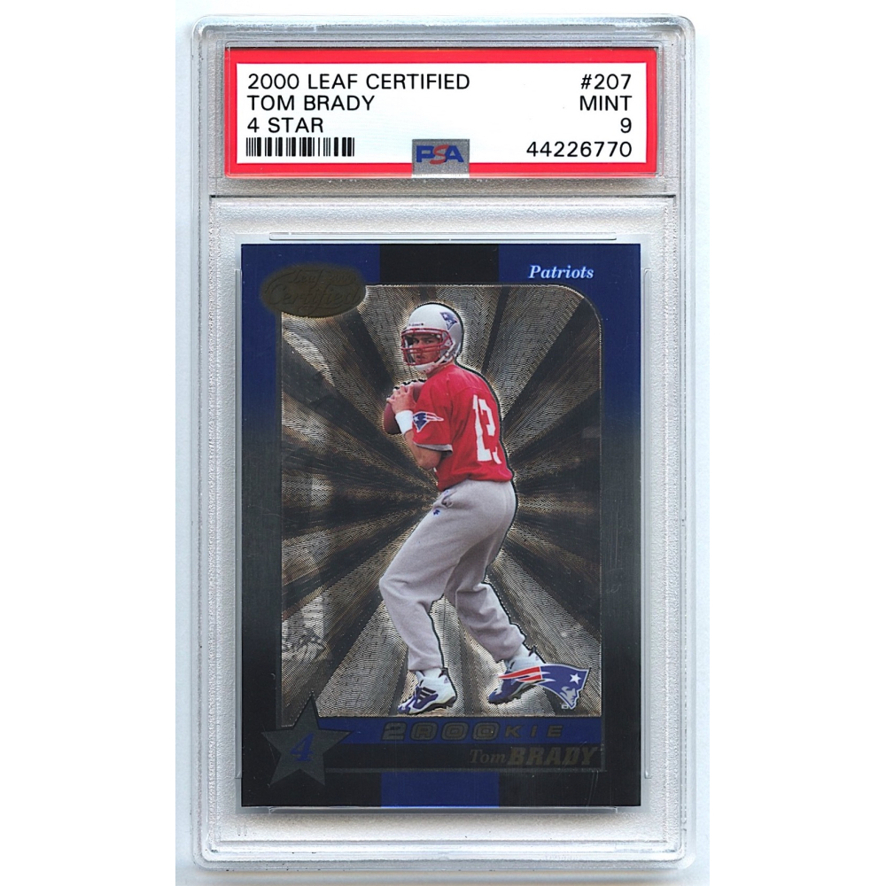 Tom Brady 2000 Leaf Certified #207 RC #0449/1500 (PSA 9) | Pristine Auction