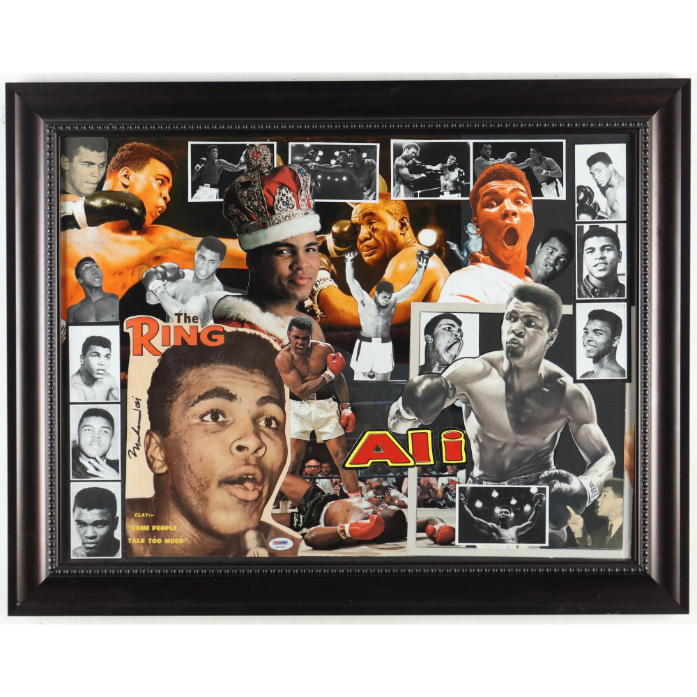 Muhammad Ali Signed "The Ring" Custom Framed Cut Collage Display (PSA ...