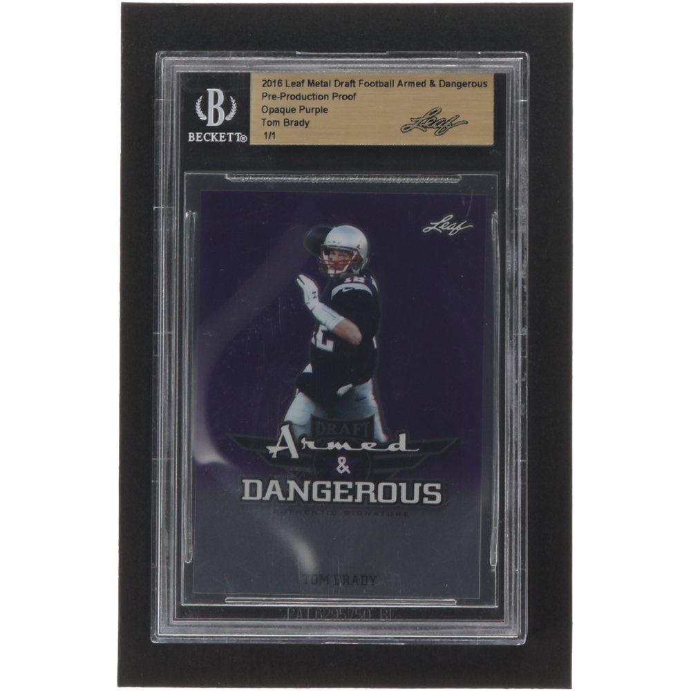 Tom Brady 2016 Leaf Metal Draft Football Armed & Dangerous Pre ...