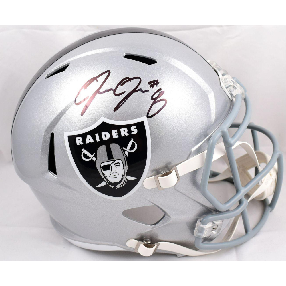 Josh Jacobs Signed Raiders Full-Size Speed Helmet (Beckett) | Pristine ...