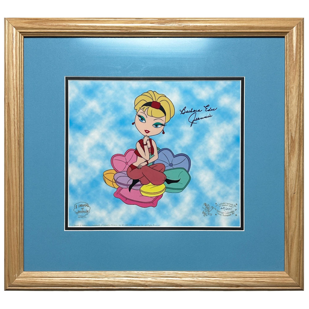 Barbara Eden Signed LE "I Dream of Jeannie" Custom Framed Animation Cel ...