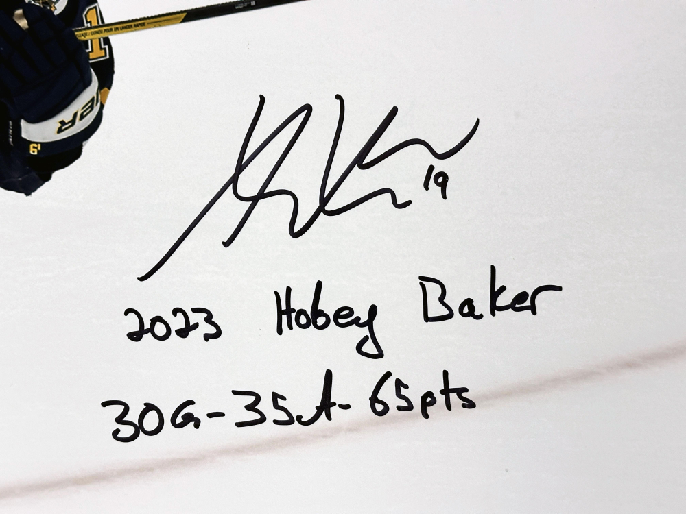 Adam Fantilli Signed LE Michigan Wolverines 16x20 Photo Inscribed "2023 ...