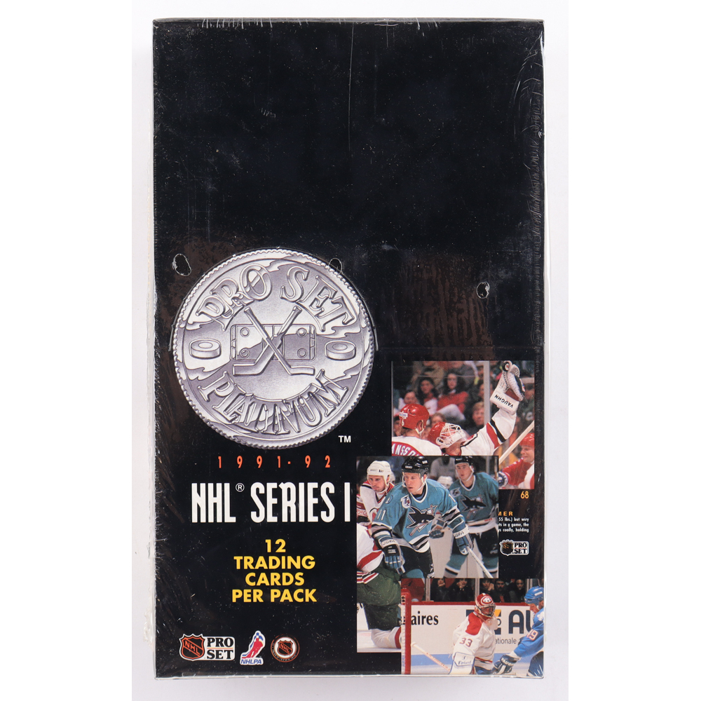 1991-92 Pro Set Platinum Series 1 Hockey Hobby Box with (36) Packs ...