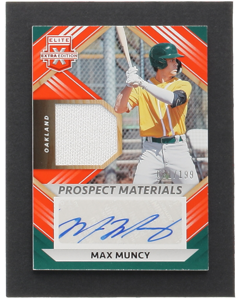 Max Muncy 2022 Elite Extra Edition Prospect Materials Signatures Orange ...