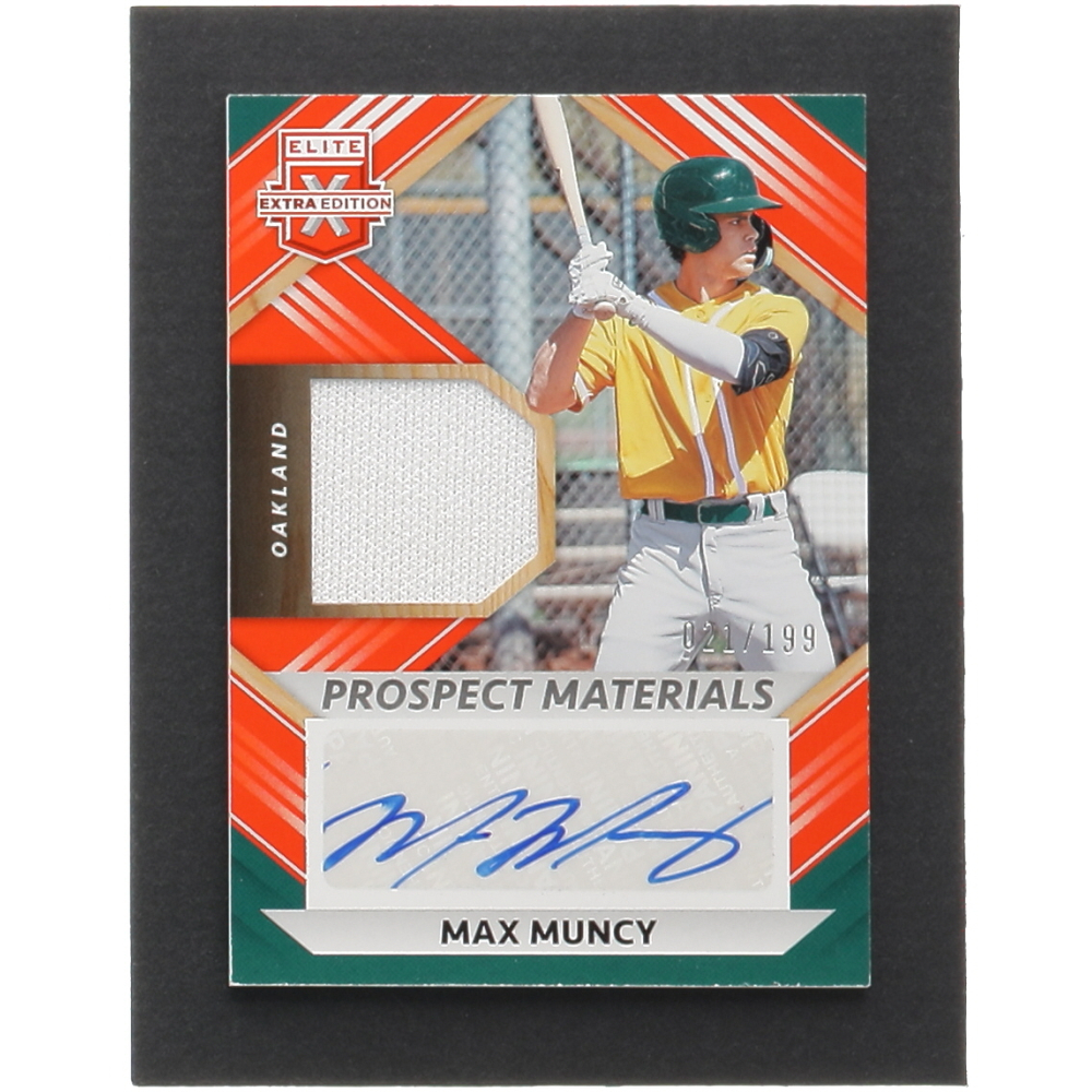 Max Muncy 2022 Elite Extra Edition Prospect Materials Signatures Orange ...