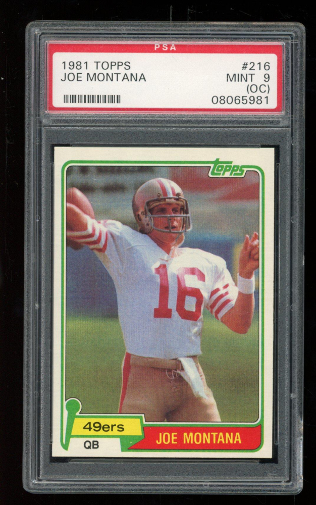 Joe Montana 1981 Topps #216 RC (PSA 9) (OC) | Pristine Auction