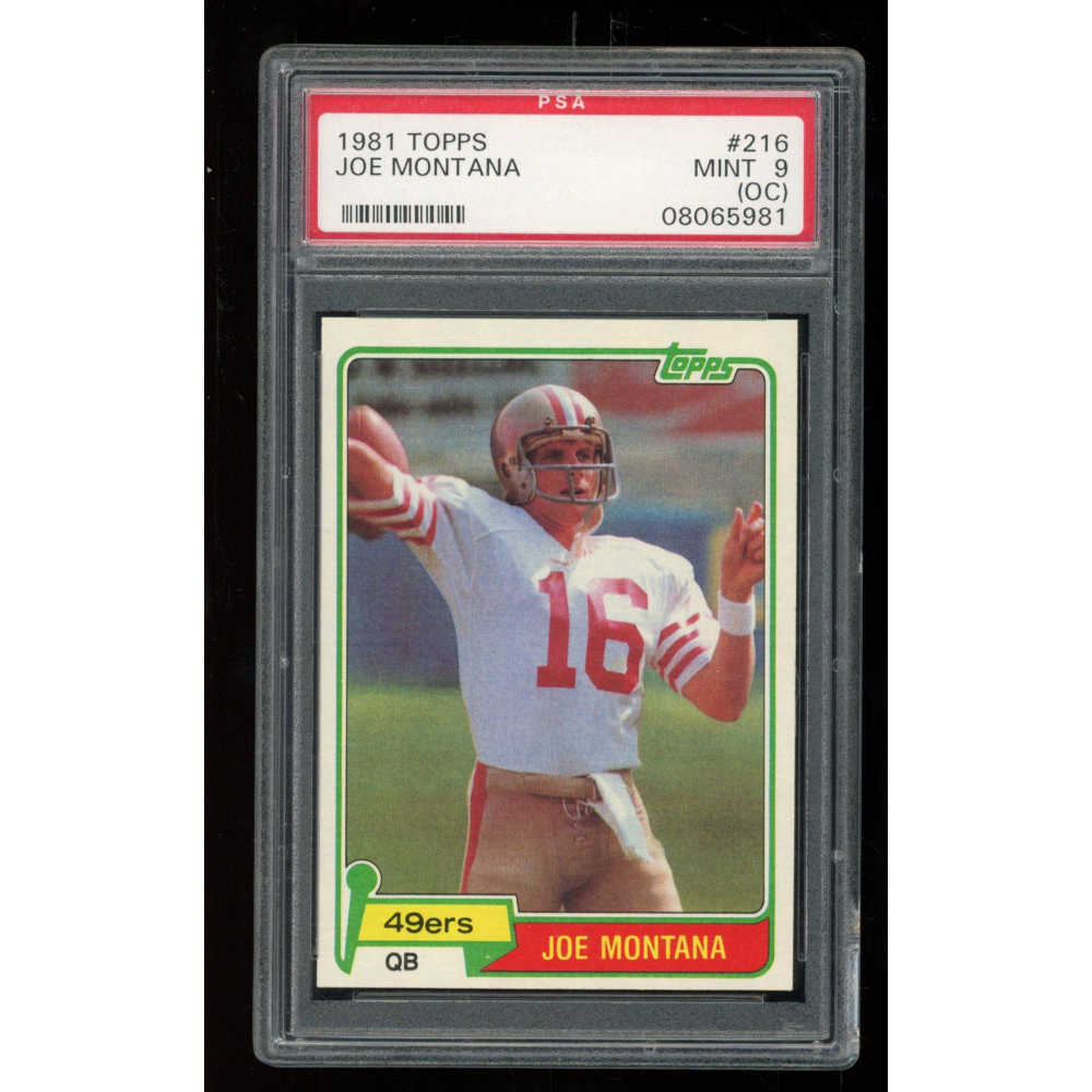 Joe Montana 1981 Topps #216 RC (PSA 9) (OC) | Pristine Auction
