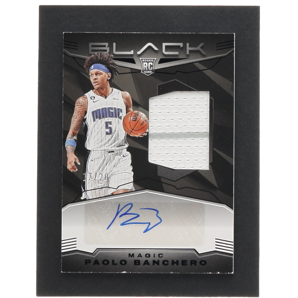 Paolo Banchero 2022-23 Panini Black Rookie Jumbo Memorabilia Autographs ...