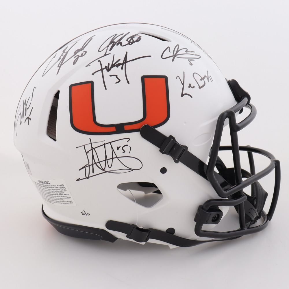 2001 Miami Hurricanes LE Full-Size Authentic On-Field Speed Helmet Team ...