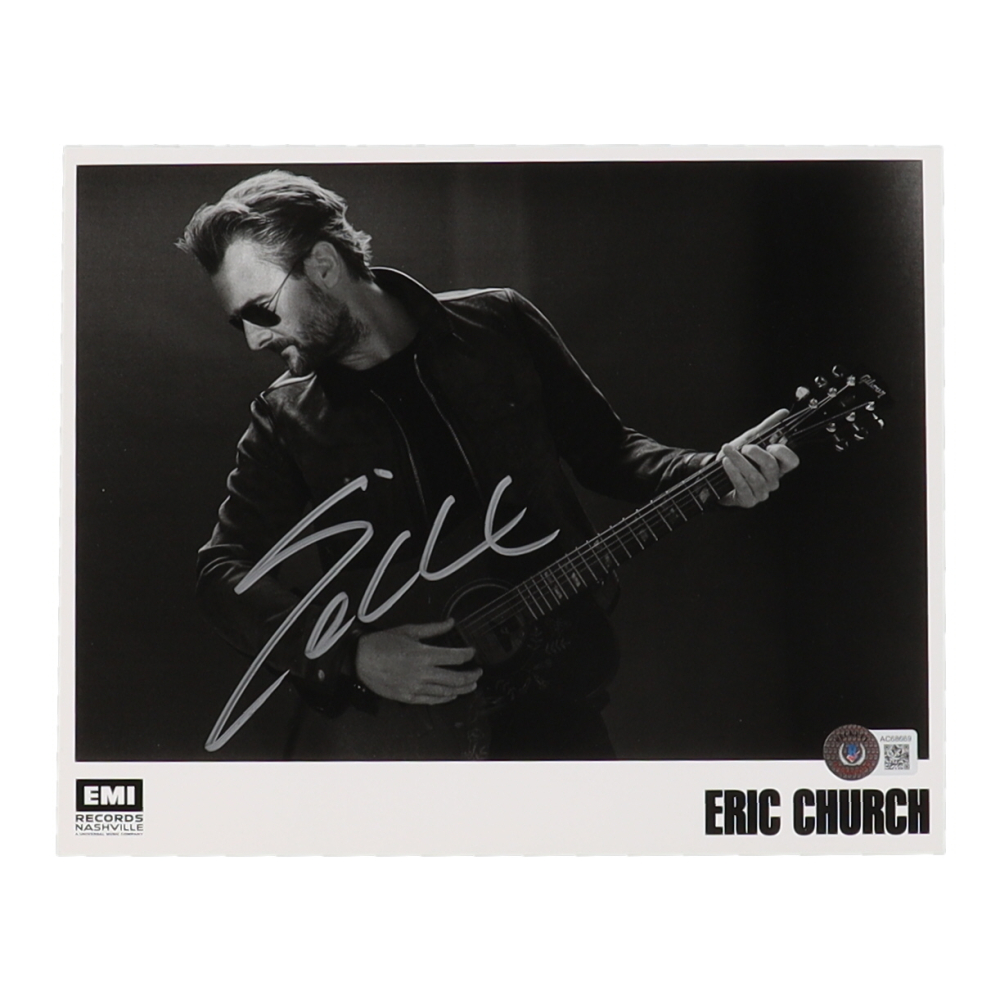 Eric Church Signed 8x10 Photo (Beckett) | Pristine Auction