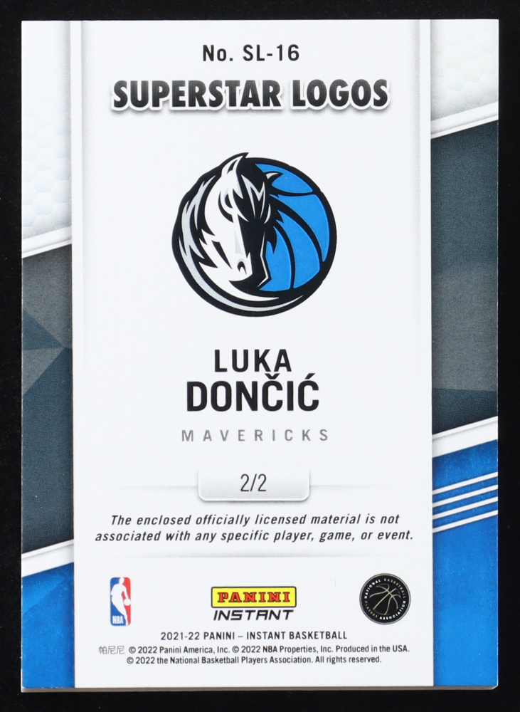 Luka Doncic 2021-22 Panini Instant Superstar Logos Relic #SL-16 Logoman ...