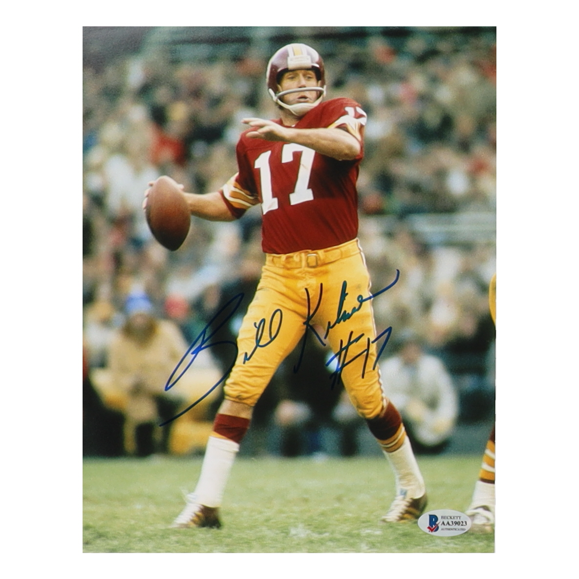 Billy Kilmer Signed Redskins 8x10 Photo (Beckett) | Pristine Auction