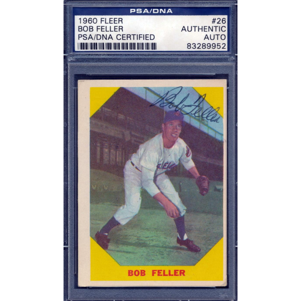 Bob Feller Signed 1960 Fleer #26 DP (PSA) | Pristine Auction