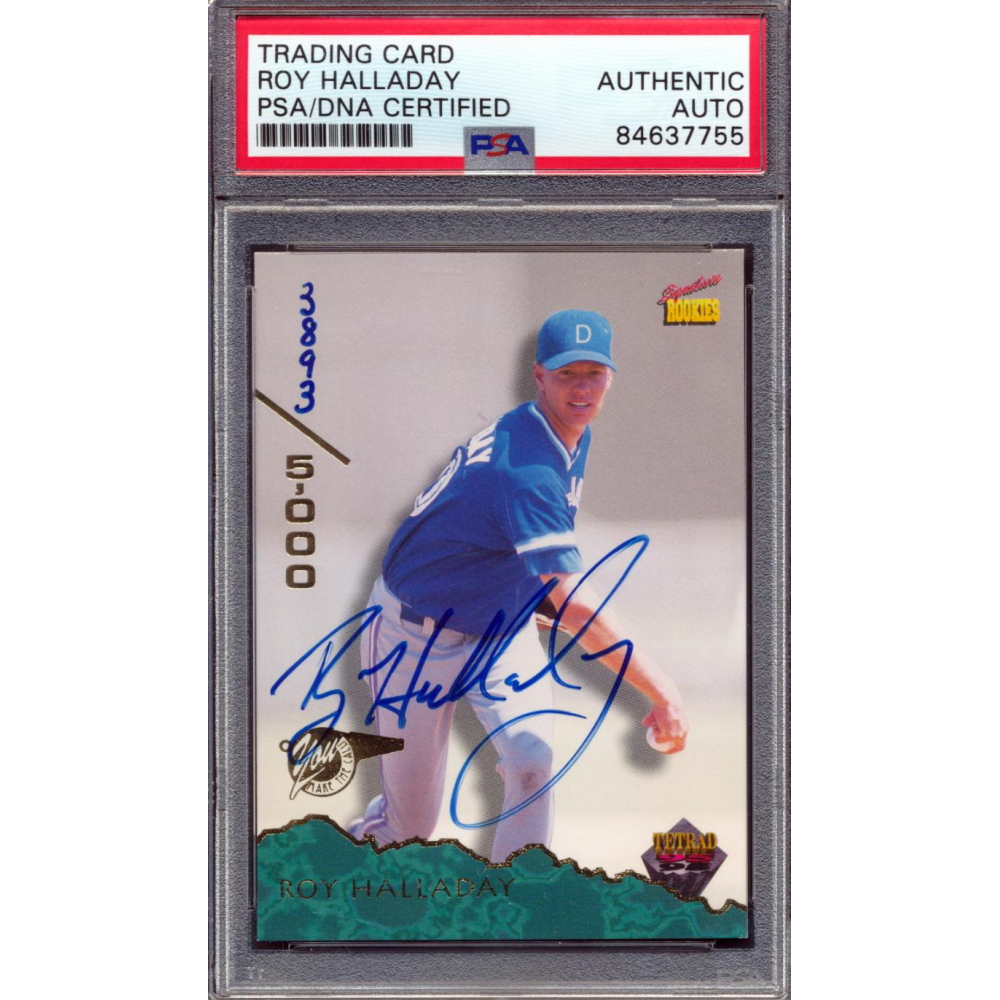 Roy Halladay 1995 Signature Rookies Tetrad Autographs #72 #/5000 (PSA ...