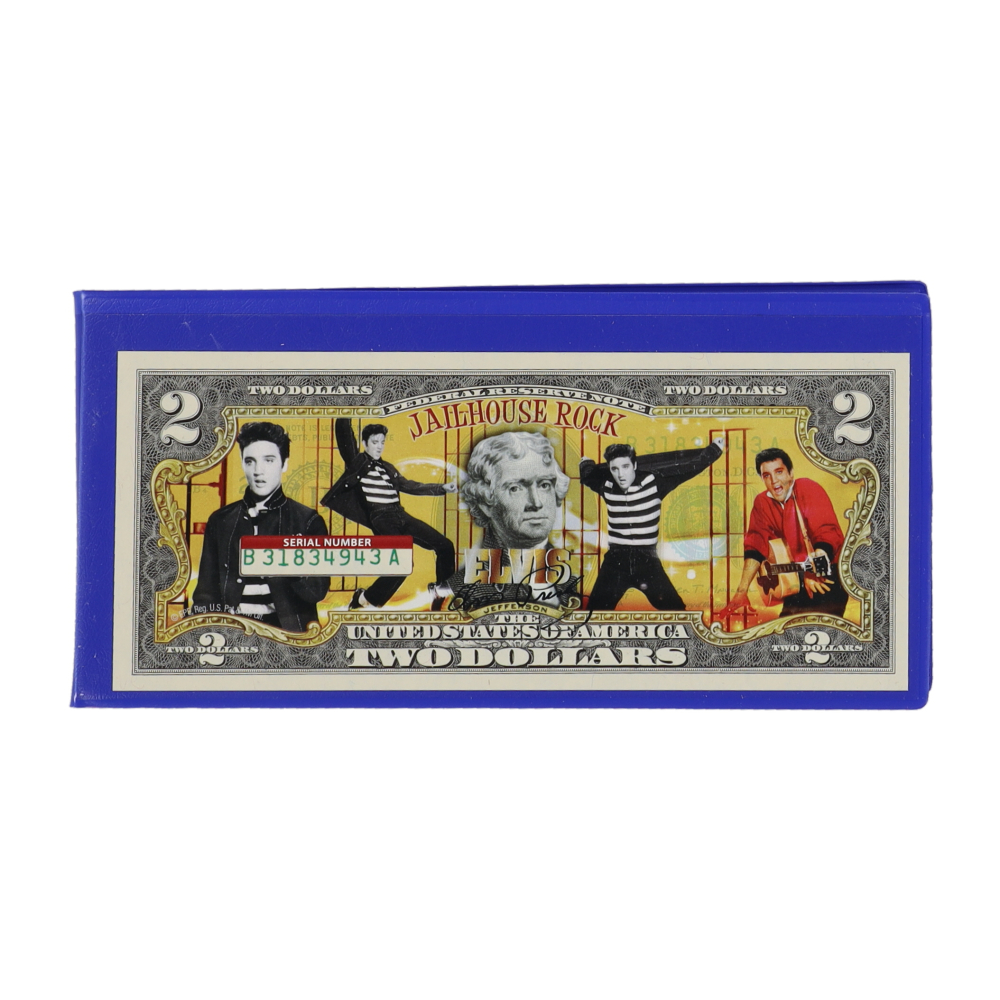 Elvis Presley Genuine Legal Tender Colorized U.S. $2.00 Two Dollar Bill ...
