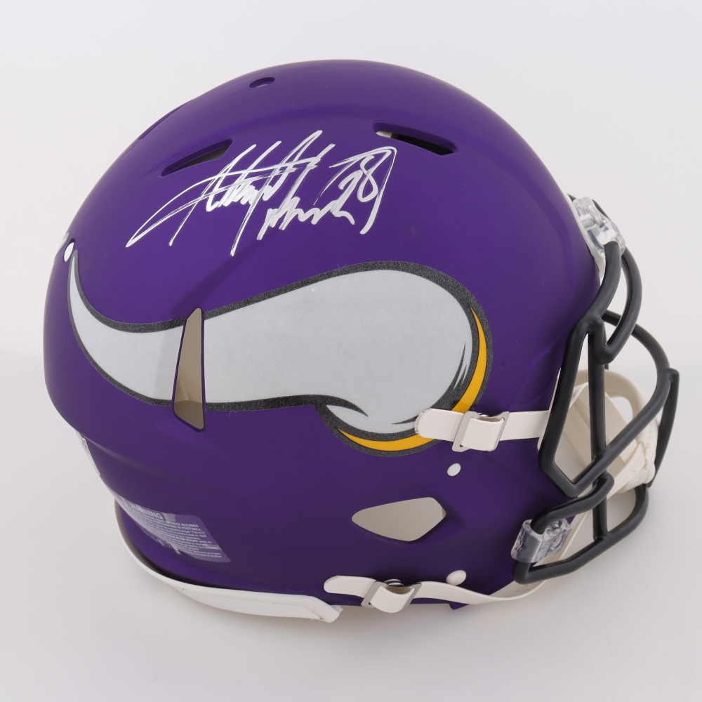 Adrian Peterson Signed Vikings Full-Size Authentic Speed Helmet ...