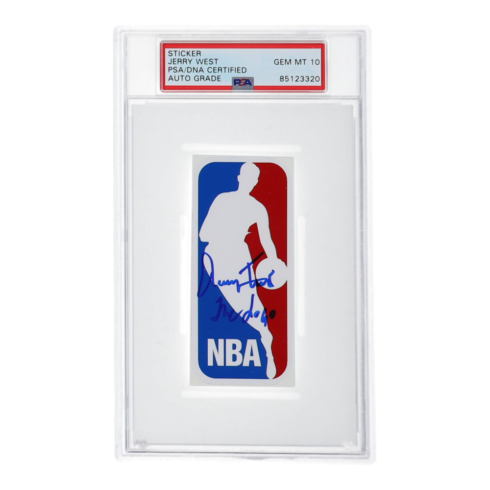 Jerry West Signed NBA Decal Sticker Inscribed "The Logo" (PSA ...