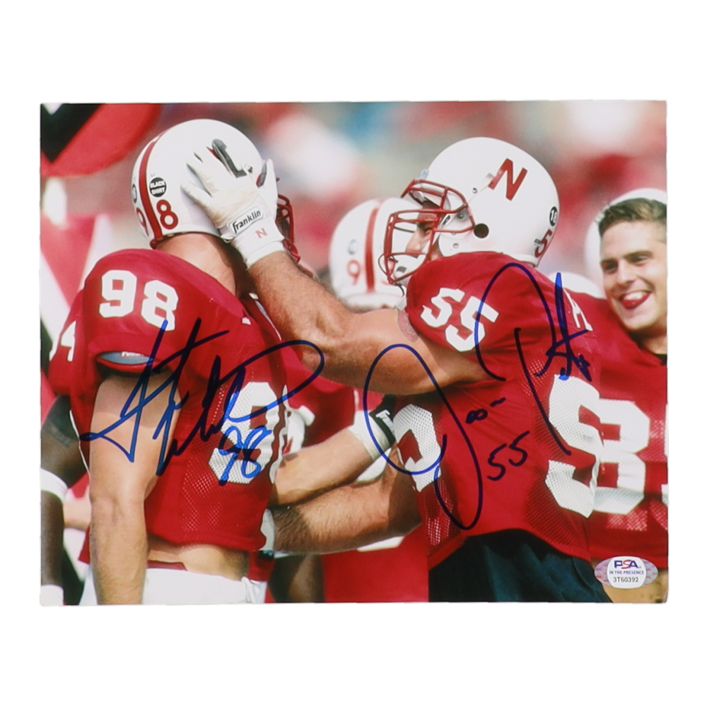 Jason Peter & Grant Wistrom Signed Nebraska Cornhuskers 8x10 Photo (PSA ...