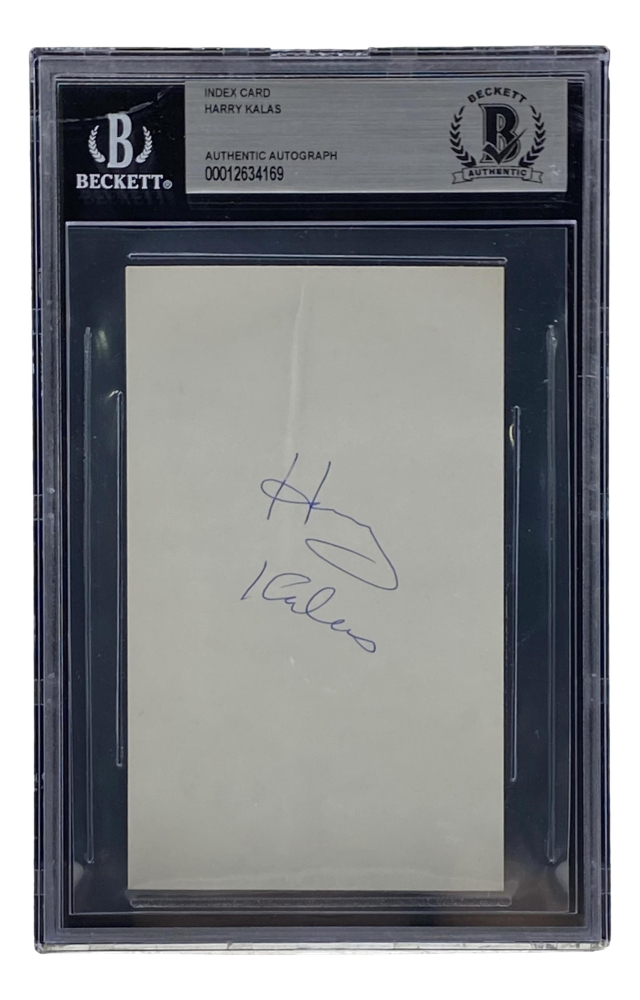 Harry Kalas Signed Index Card (BAS) | Pristine Auction