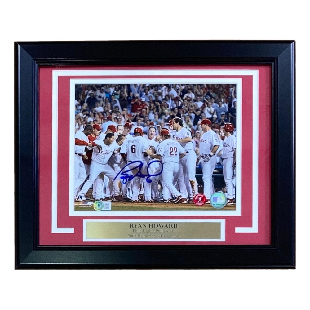 Ryan Howard Signed Phillies Custom Framed Photo (Beckett) | Pristine ...