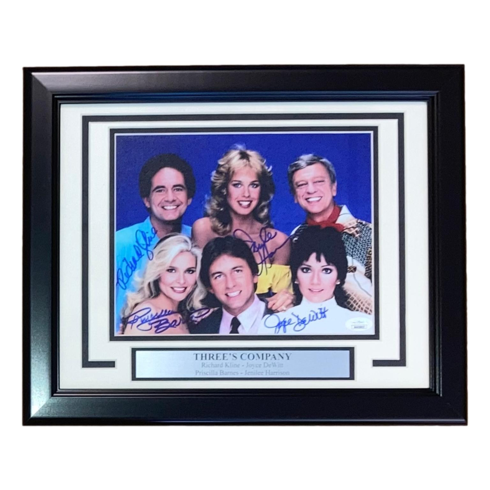 "Three's Company" Custom Framed Photo Signed By (4) with Richard Kline ...