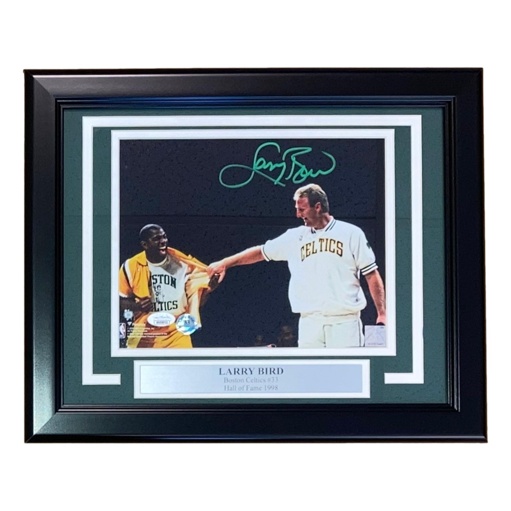 Larry Bird Signed Celtics Custom Framed Photo (JSA & Bird) | Pristine Auction