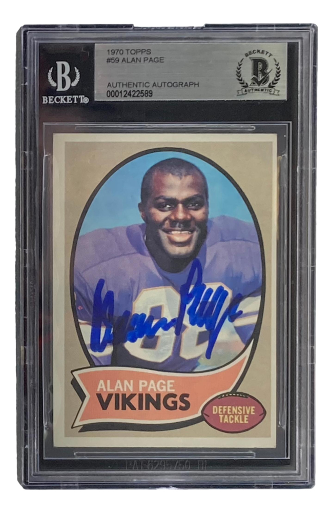 Alan Page Signed 1970 Topps #59 RC (BGS) | Pristine Auction