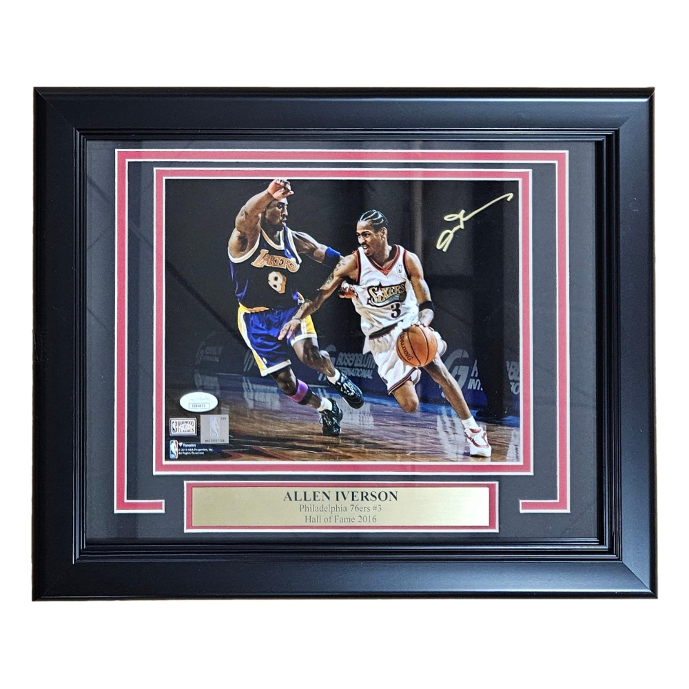 Allen Iverson Signed 76ers Custom Framed Photo (JSA) | Pristine Auction