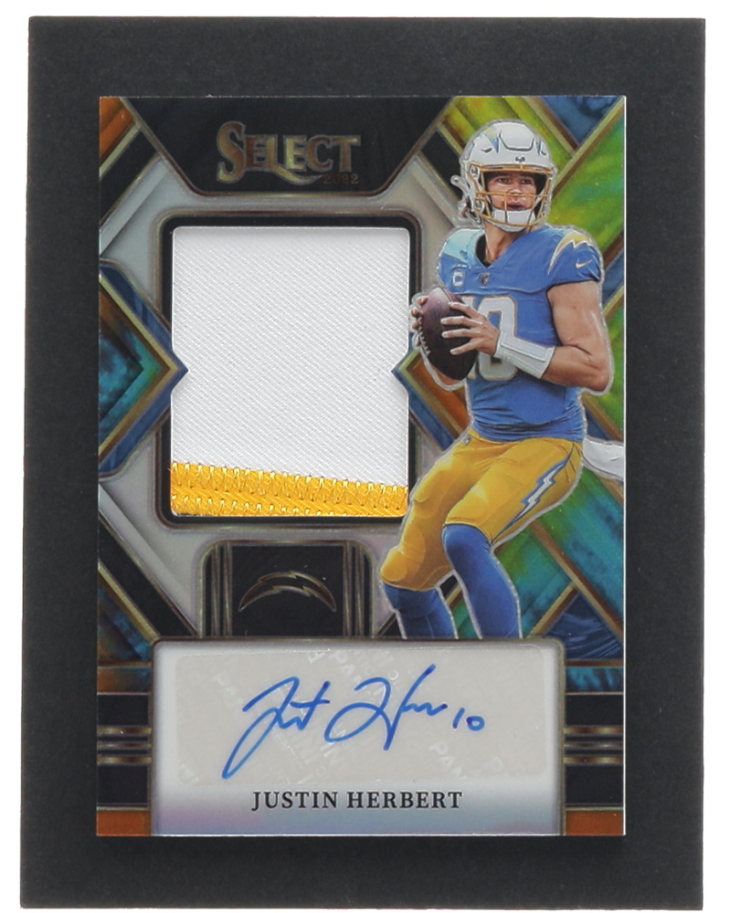 Justin Herbert 2022 Select Jumbo Signature Swatches Prizm Tie Dye #2 ...