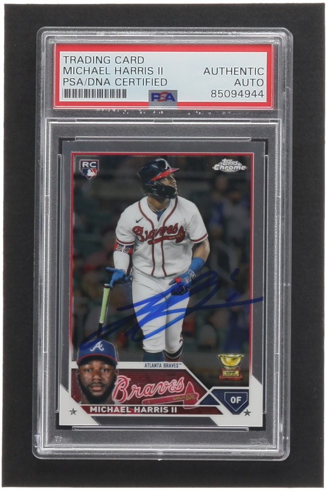Michael Harris II Signed 2023 Topps Chrome #79 RC (PSA) | Pristine Auction