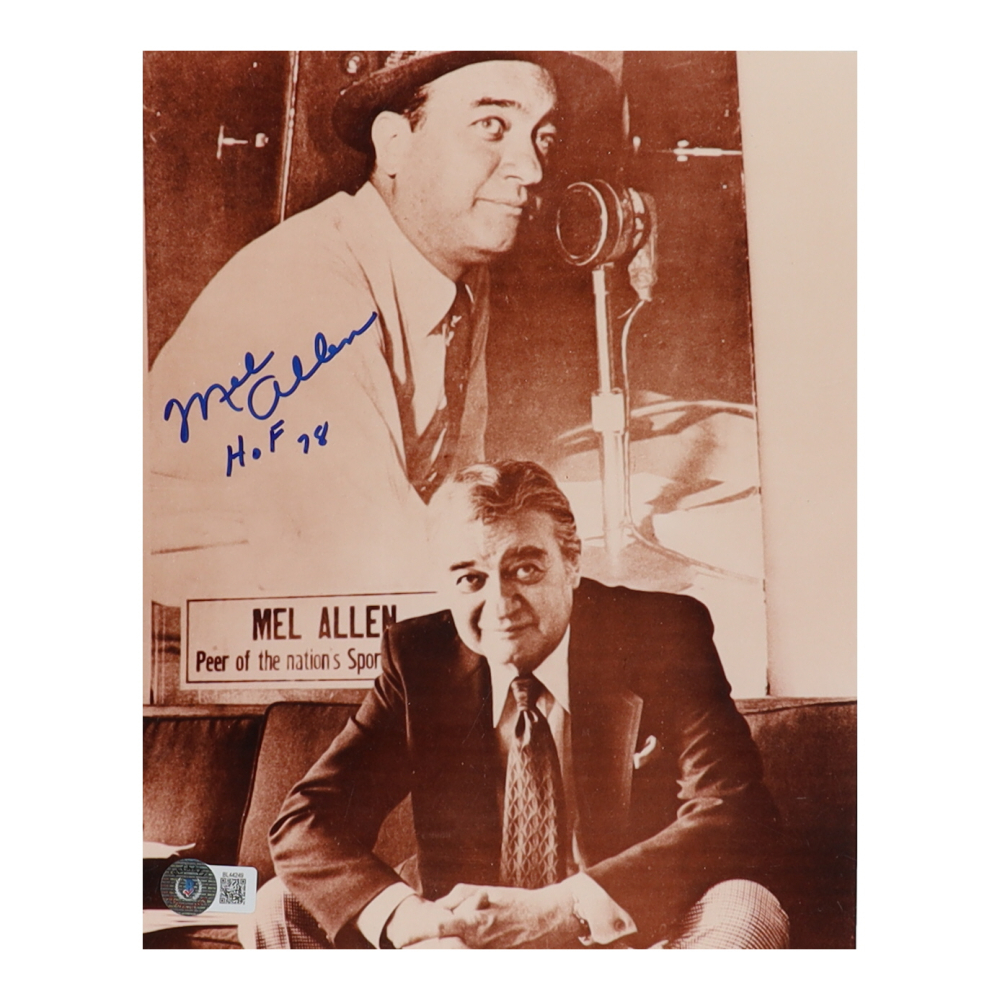 Mel Allen Signed 8x10 Photo Inscribed "HOF 78" (Beckett) | Pristine Auction