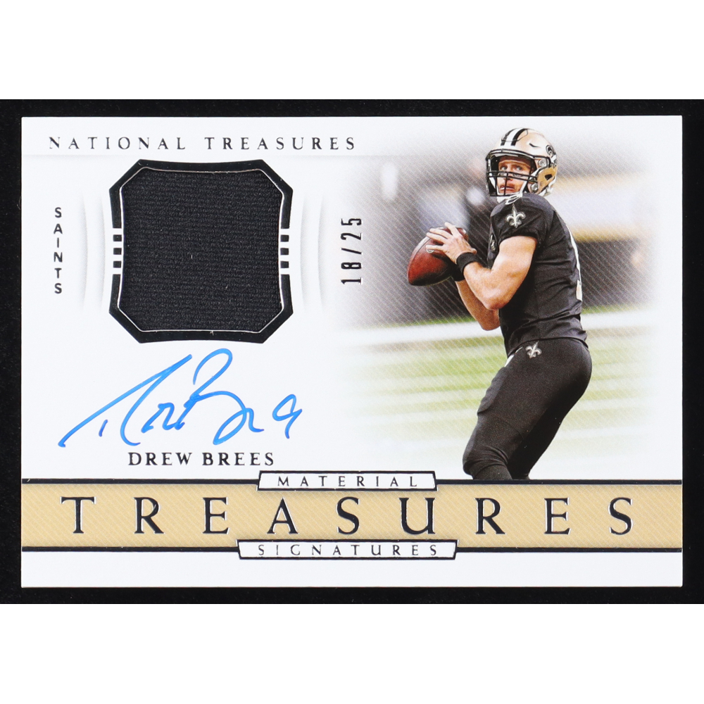 Drew Brees 2018 Panini National Treasures Material Treasures Signatures ...