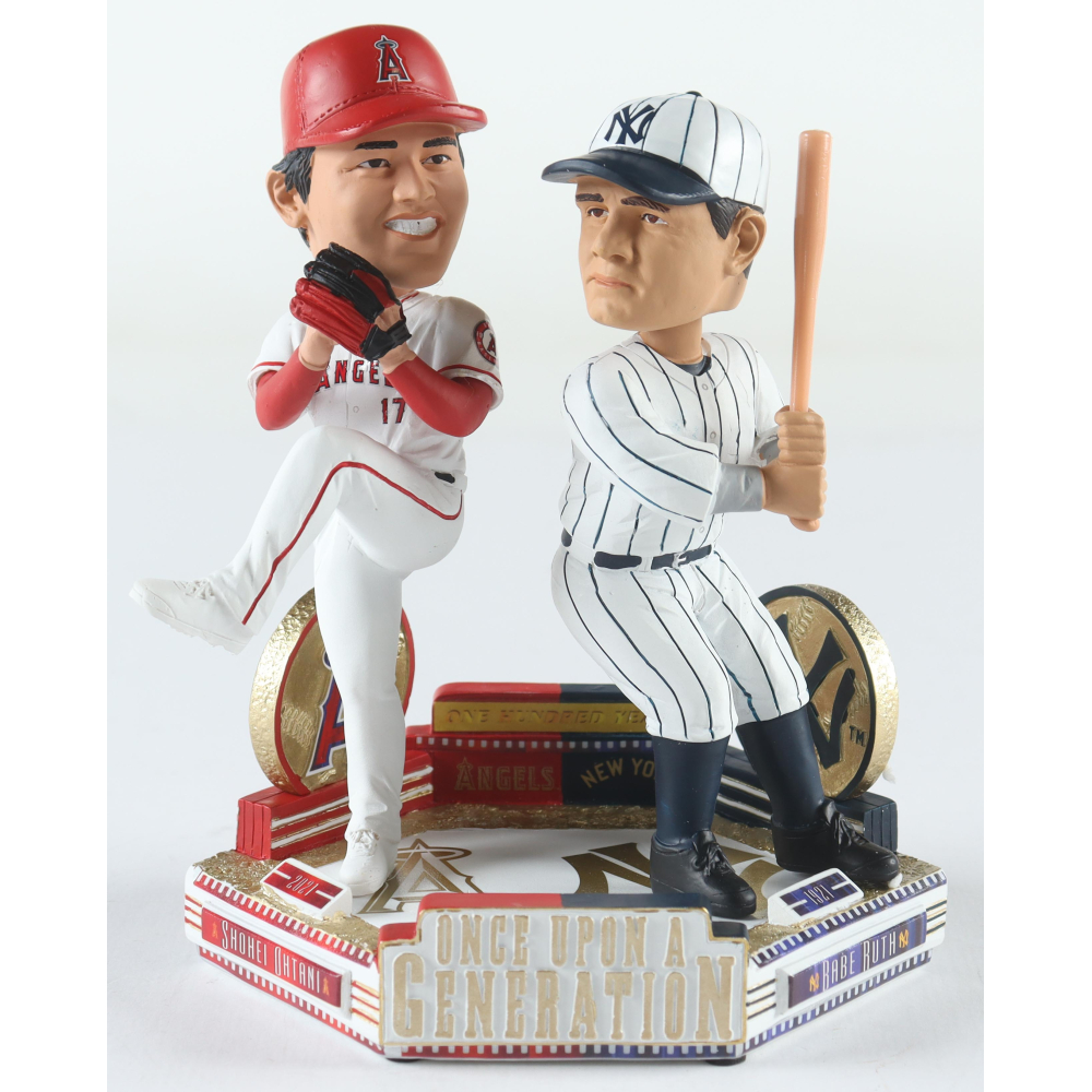 Shohei Ohtani & Babe Ruth "Once Upon A Generation" FOCO Dual Bobblehead ...