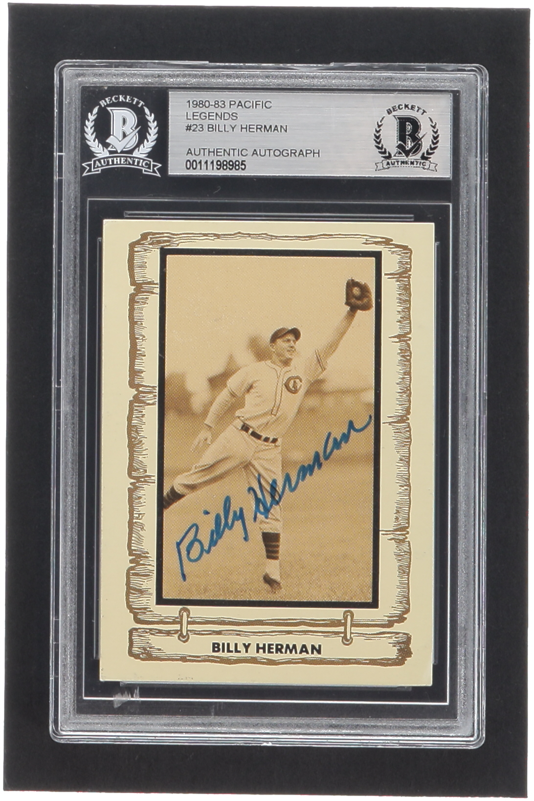 Billy Herman Signed 1980-83 Pacific Legends #23 (BGS) | Pristine Auction