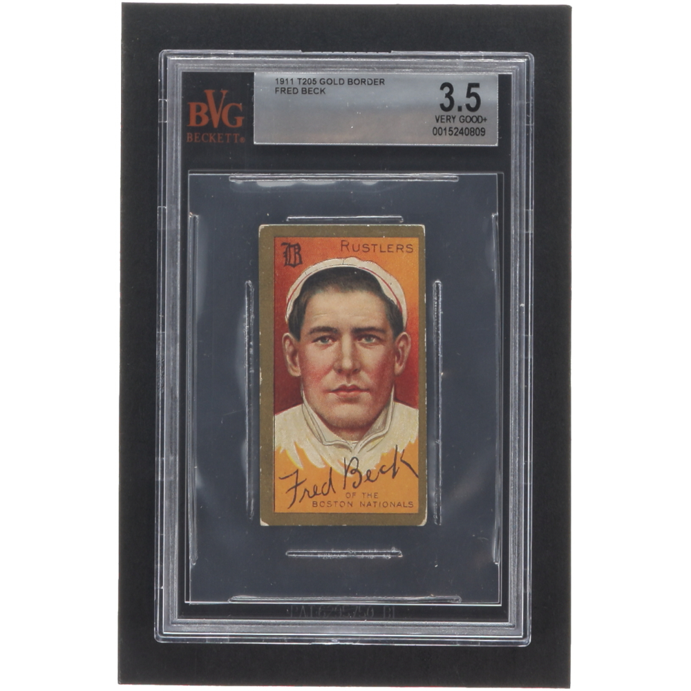 Fred Beck 1911 T205 Gold Border #14 (BVG 3.5) | Pristine Auction