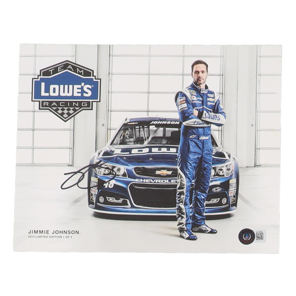 Jimmie Johnson Signed NASCAR 8x10 Flyer (Beckett) | Pristine Auction