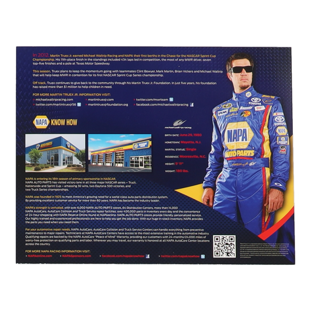 Martin Truex Jr. Signed NASCAR 8x10 Flyer (Beckett) | Pristine Auction