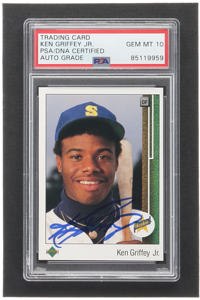 Ken Griffey Jr. Signed 1989 Upper Deck #1 RC (PSA | Auto Grade 10 ...