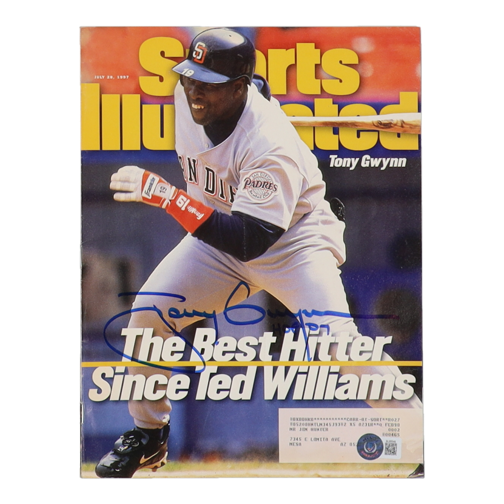Tony Gwynn 1997 Sports Illustrated Magazine Inscribed "HOF 07" (Beckett ...