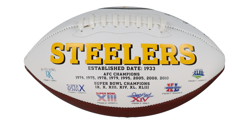 Andy Russell Signed Steelers Logo Football (Beckett) | Pristine Auction