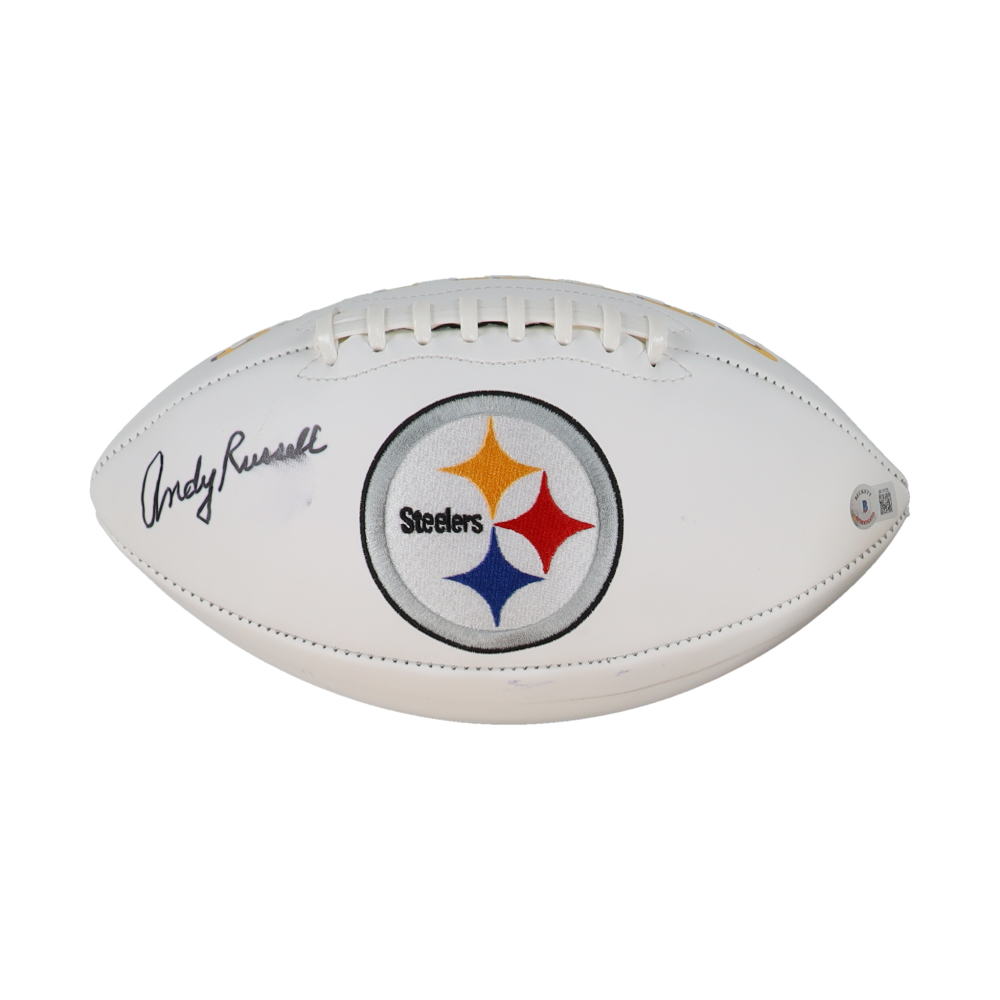 Andy Russell Signed Steelers Logo Football (Beckett) | Pristine Auction