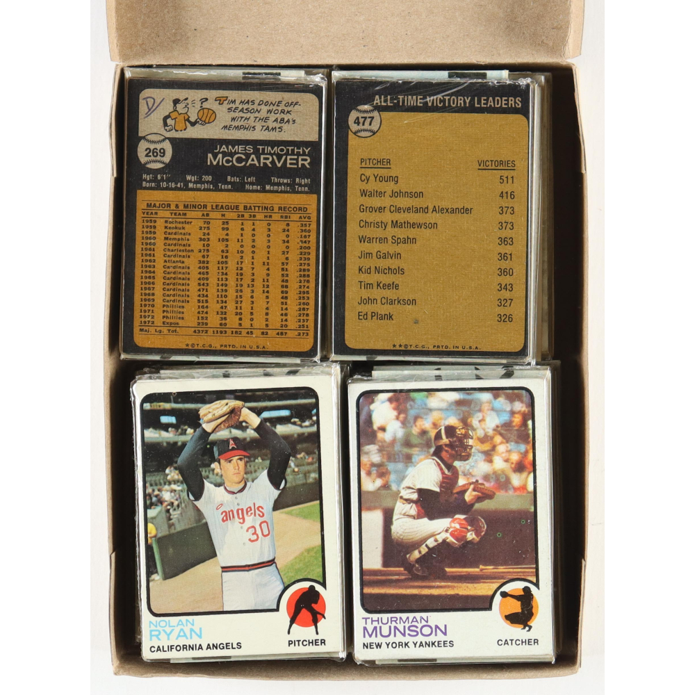 1973 Topps Baseball Cello Fun Pack Vending Box With (20) Packs
