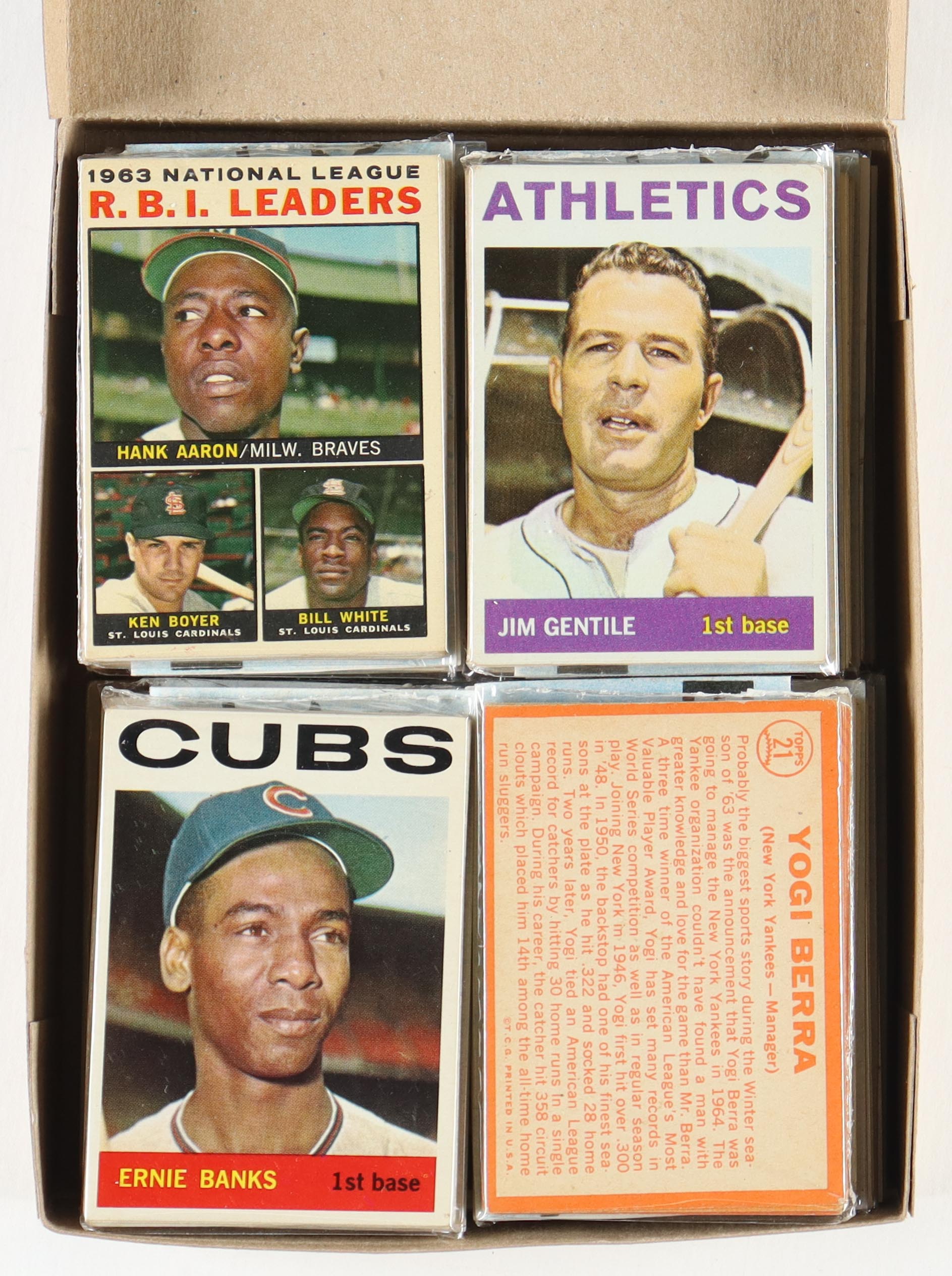 1964 Topps Baseball Cello Fun Pack Vending Box with (20) Packs ...